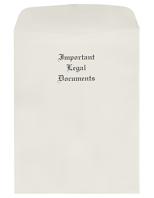 Oversize Important Legal Documents Envelopes - ExhibitIndexes.com