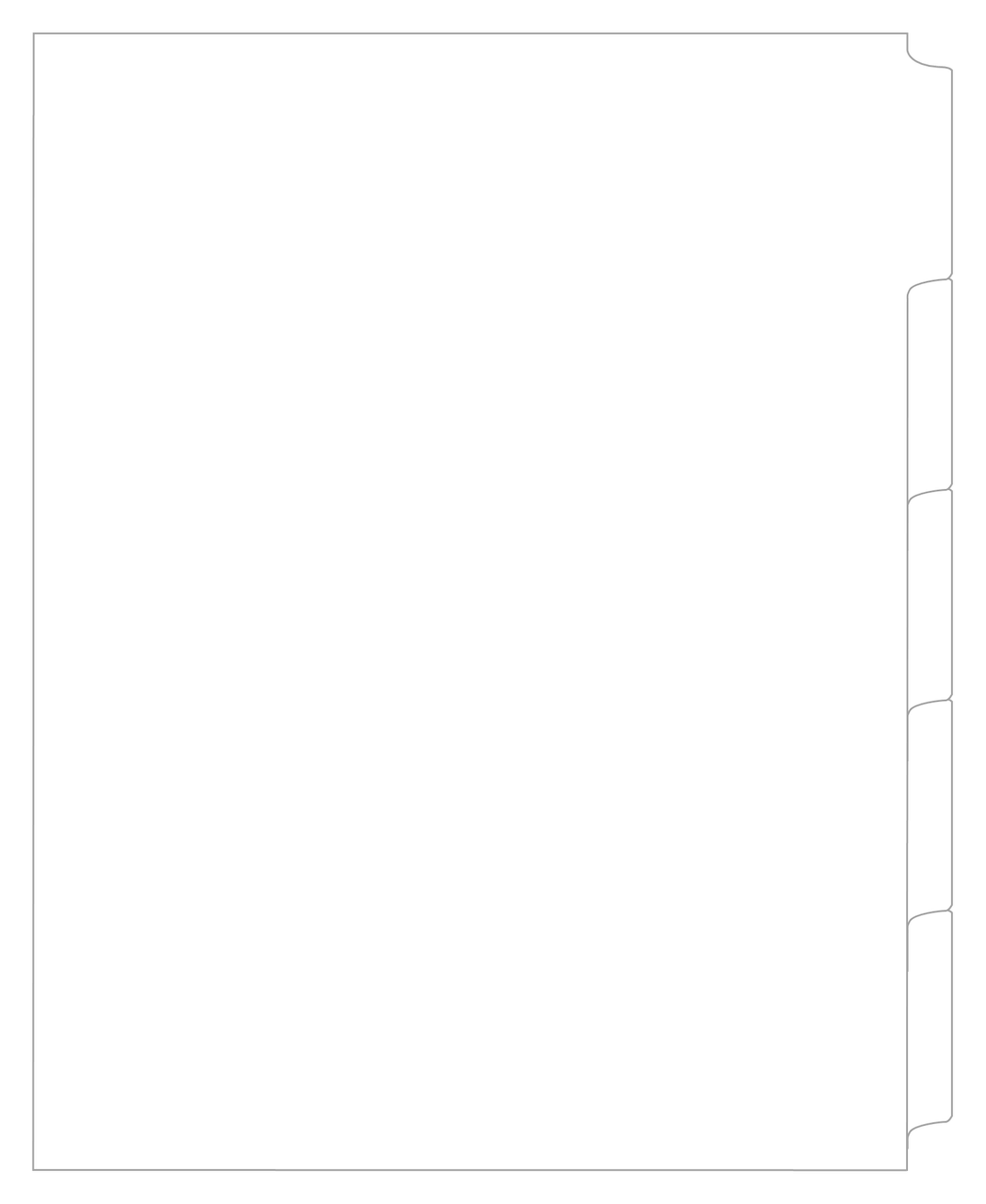 5th Cut Straight Copier Tabs - ExhibitIndexes.com