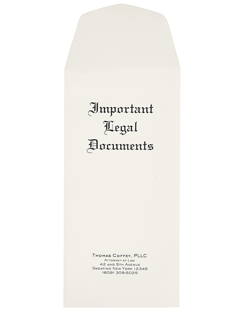 Personalized Important Legal Documents Envelopes - ExhibitIndexes.com