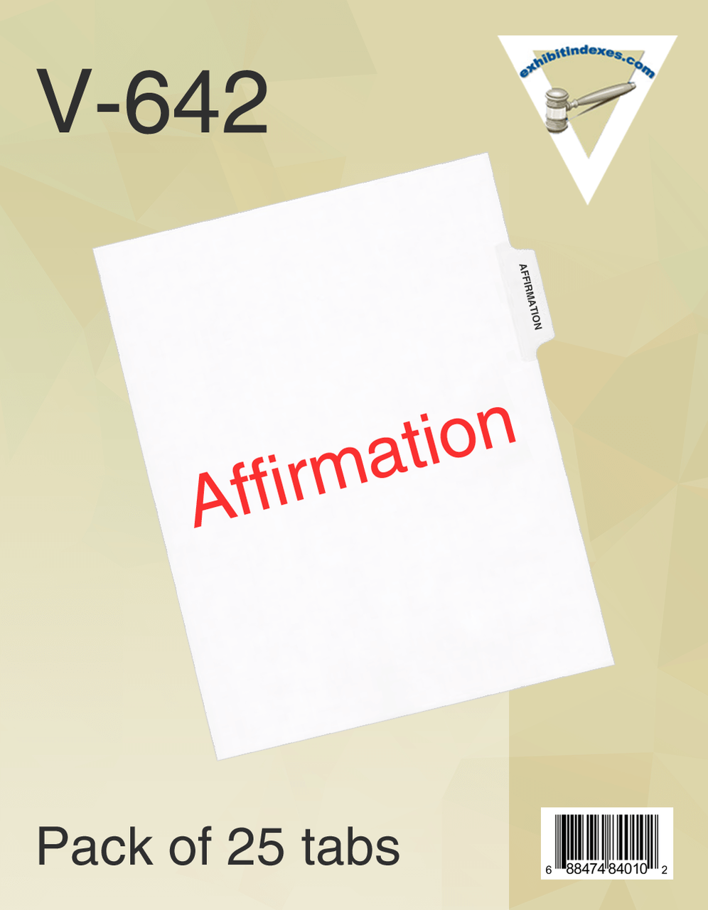 Affirmation Tabs - ExhibitIndexes.com