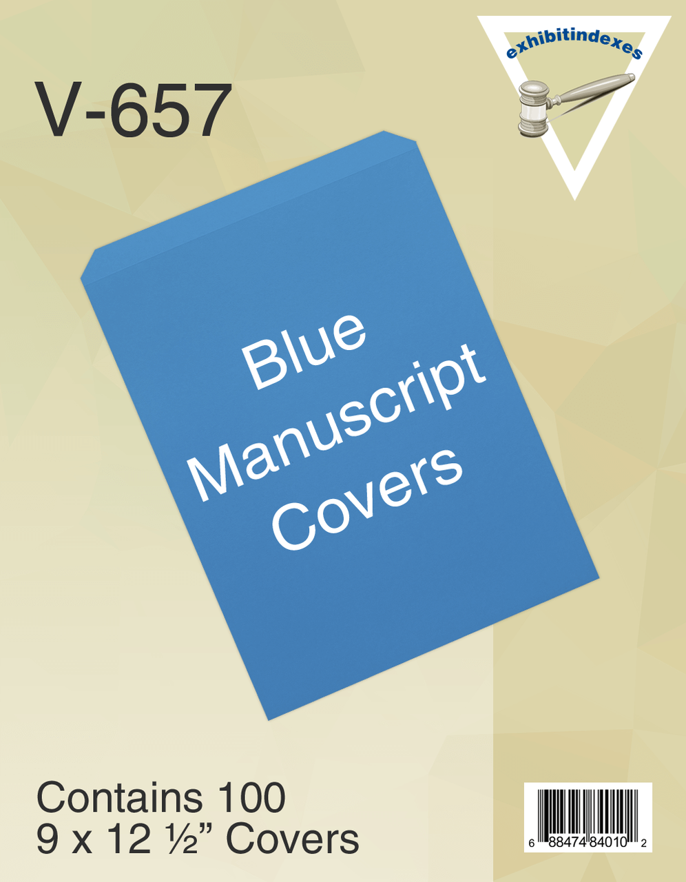 Blue Manuscript Covers Letter Size (9 X 12 1/2) - ExhibitIndexes.com