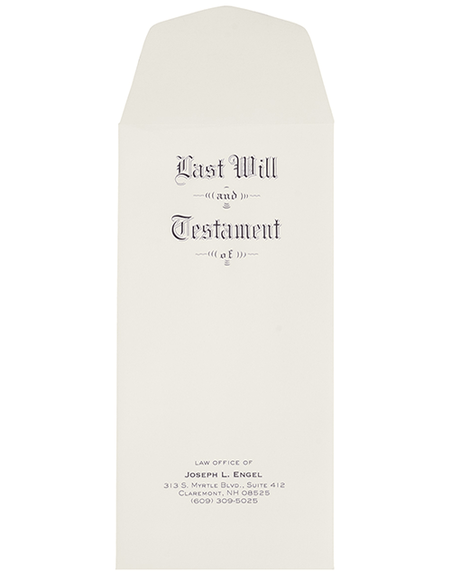 Customize your Own Will Envelopes #2301 - ExhibitIndexes.com