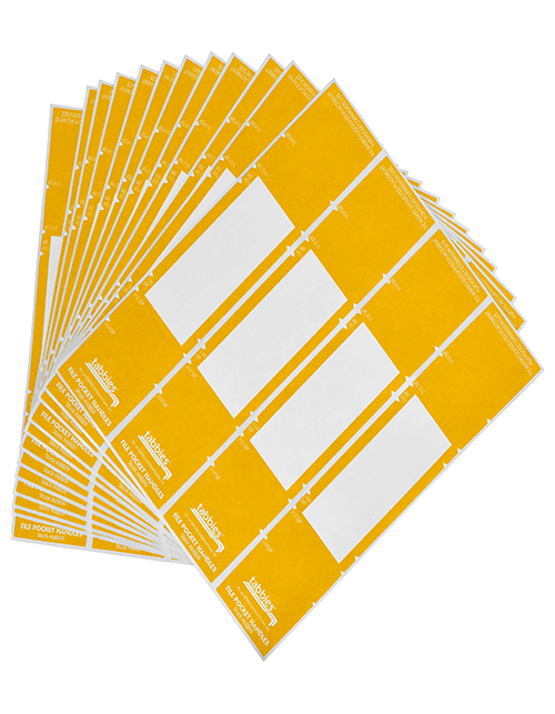 Yellow File Pocket Handles - ExhibitIndexes.com