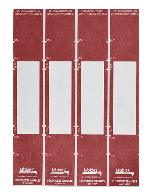 Red File Pocket Handles - ExhibitIndexes.com