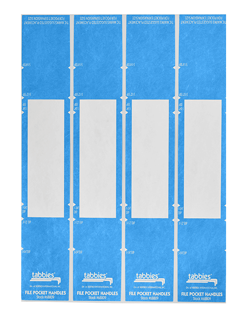 Lt. Blue File Pocket Handles - ExhibitIndexes.com