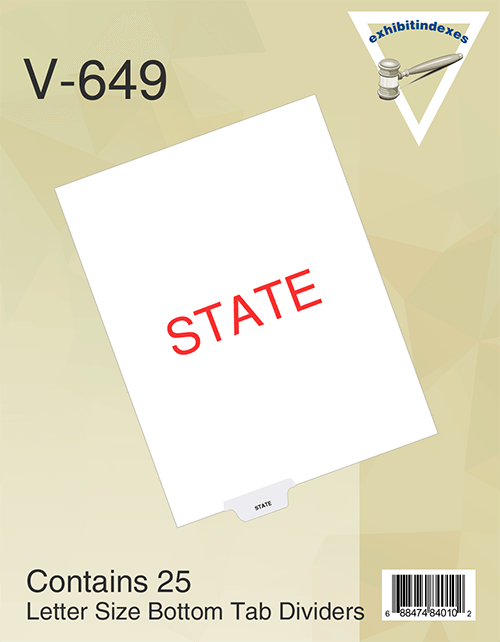 State Tabs - ExhibitIndexes.com