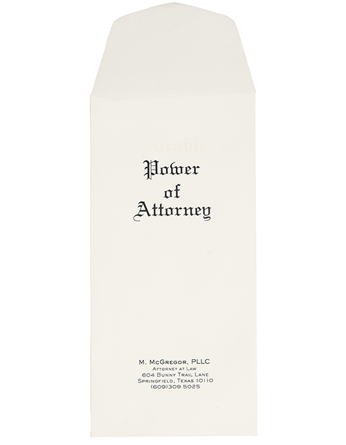 Personalized Power of Attorney Envelopes (Priced per 50 ...