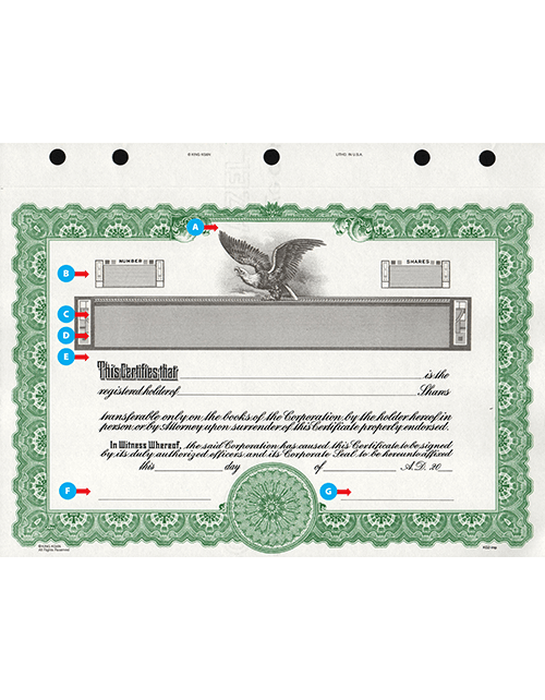 Corporate Stock Certificates - Custom Stock Certificate Printing
