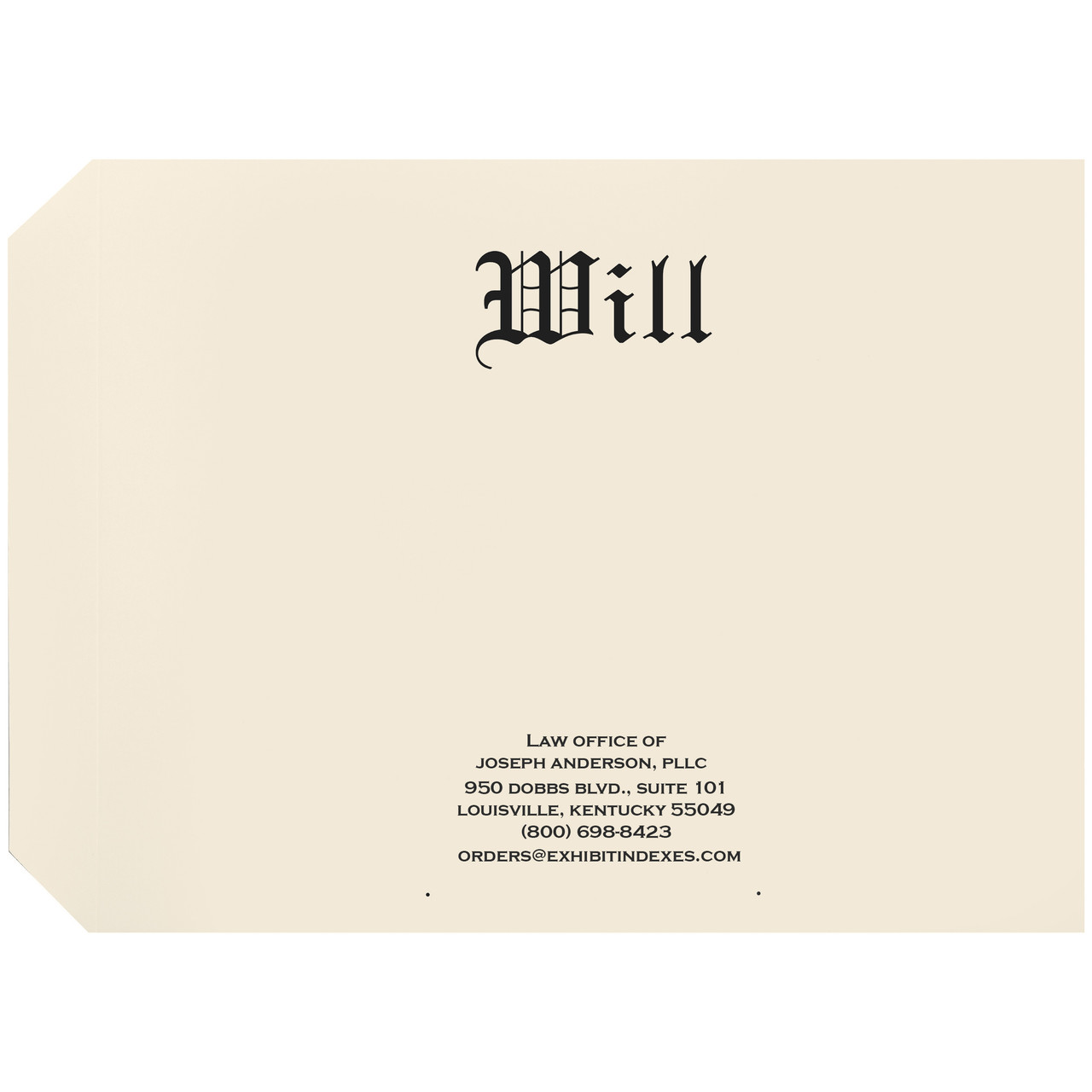 Design a Personalized Will Cover With Ease | Exhibit Indexes ...