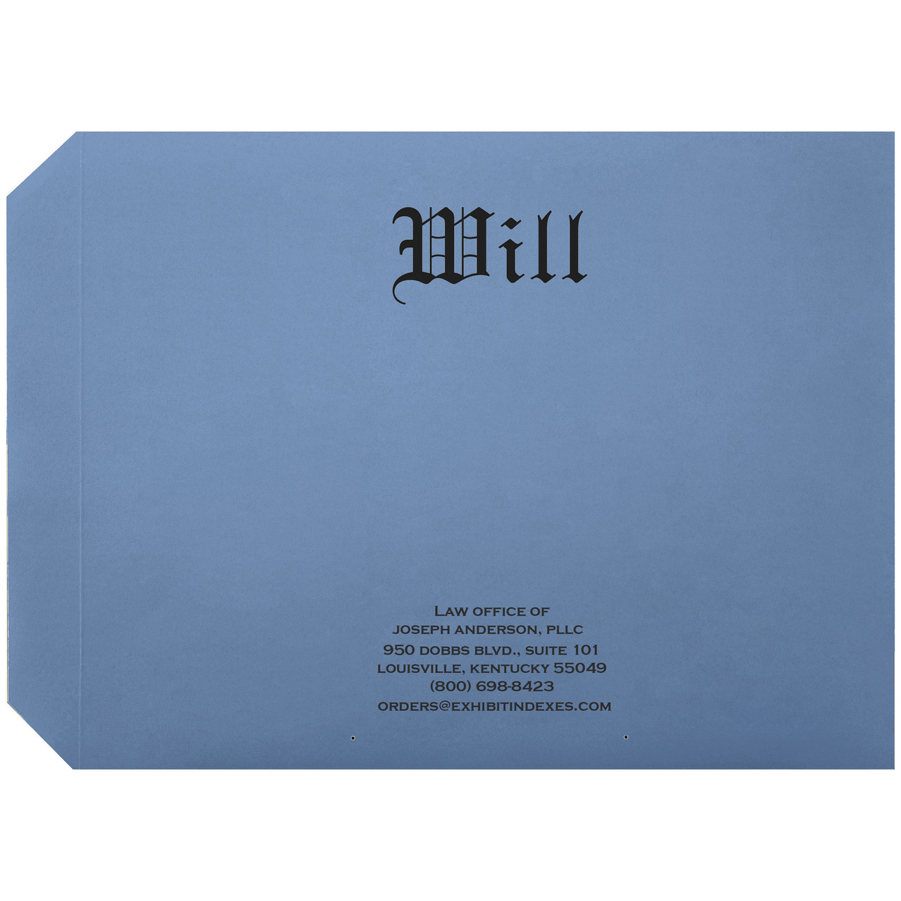 Design a Personalized Will Cover With Ease | Exhibit Indexes ...