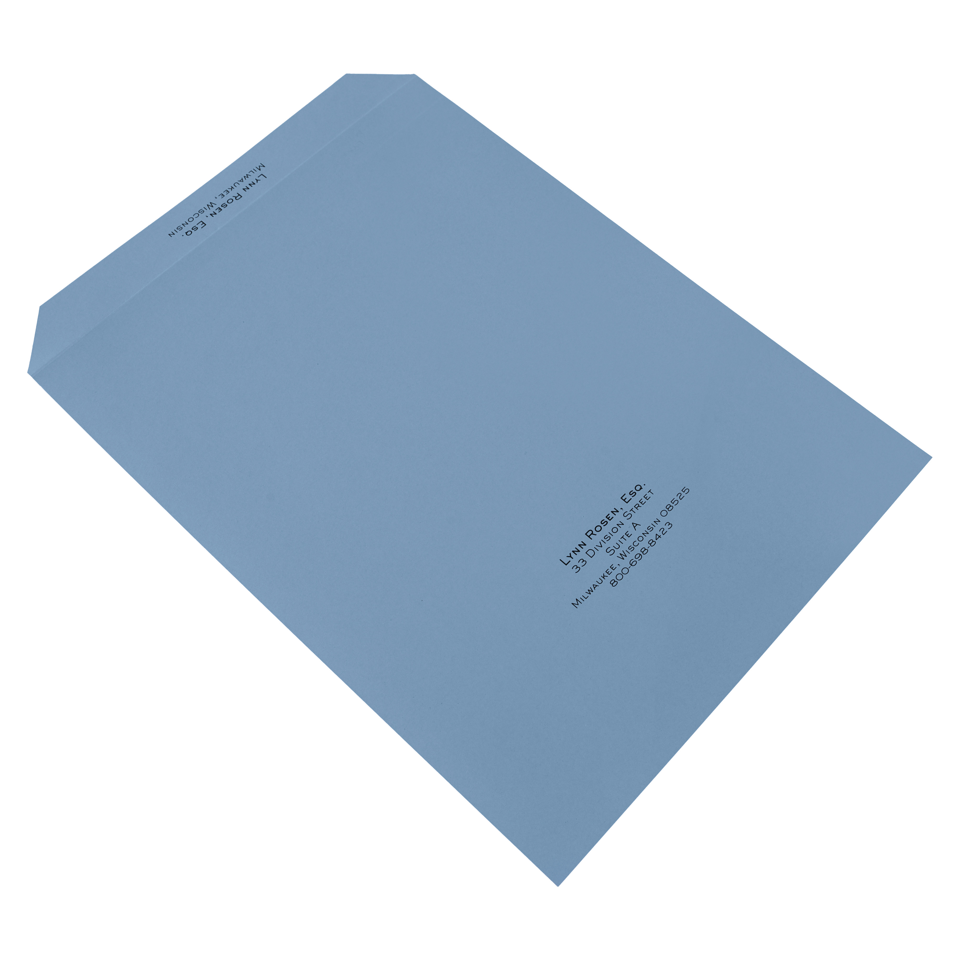 Custom Printed Blue Backs (Priced per 50) With Back Copy ...