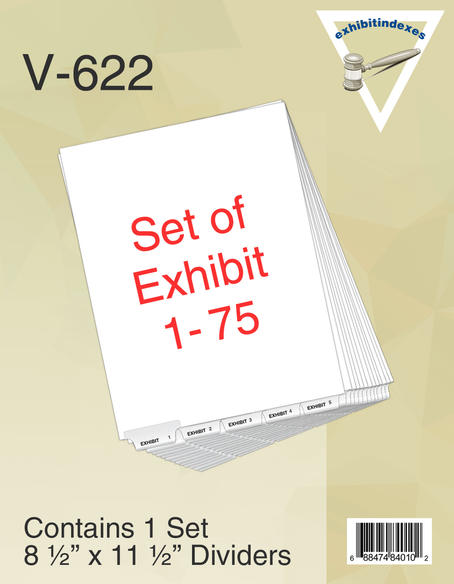 Bottom Exhibit Tabs Set 1-75 - ExhibitIndexes.com