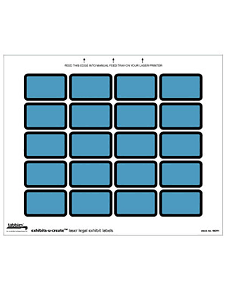 Tabbies 48091 Exhibit Labels Blue - ExhibitIndexes.com