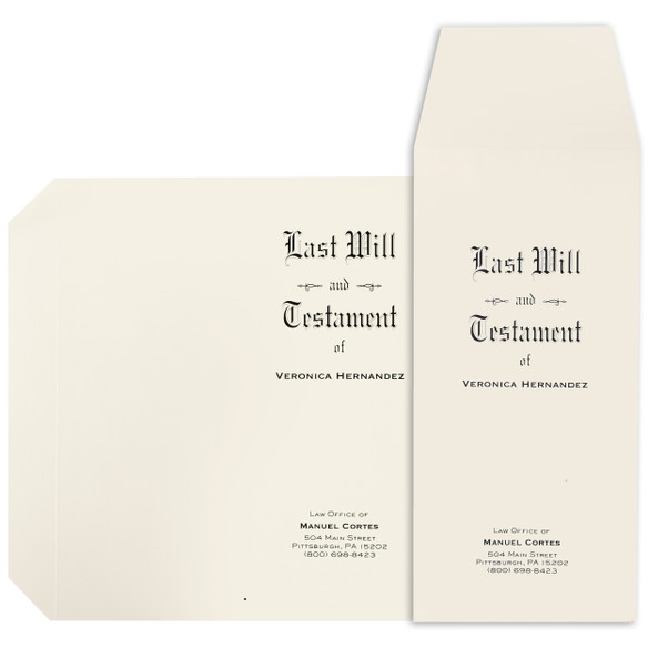 Will Cover and Envelope Set - ExhibitIndexes.com