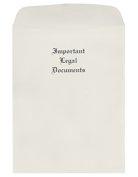 Oversize Important Legal Documents Envelopes - ExhibitIndexes.com
