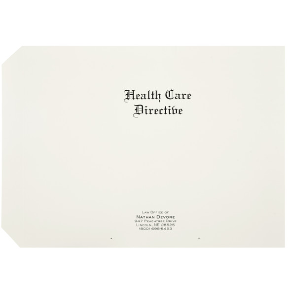 Personalized Health Care Directive Covers - ExhibitIndexes.com
