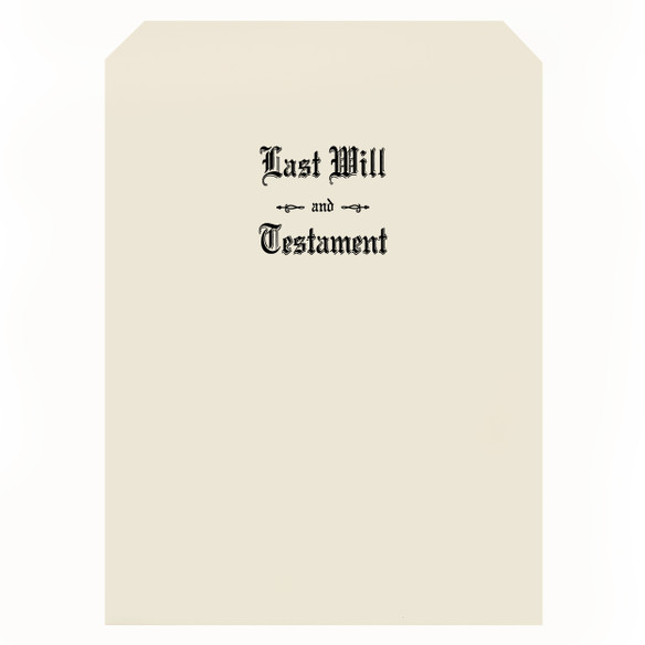 Letter Size Will Covers Portrait - ExhibitIndexes.com