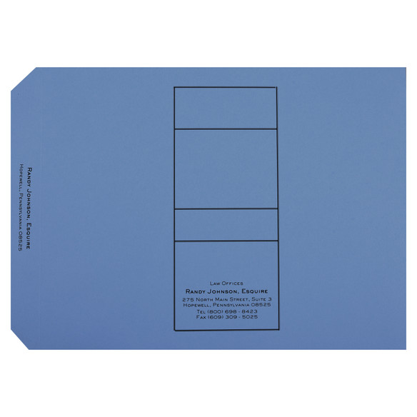 Custom Printed Blue Backs (Priced per 50) - ExhibitIndexes.com