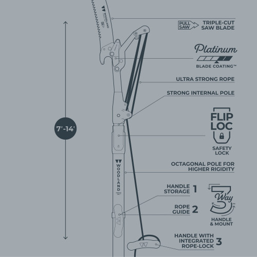 14' Heavy Duty Tree Pruner | Woodland Tools