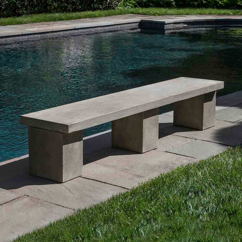 Biscayne Bench - Cast Stone
