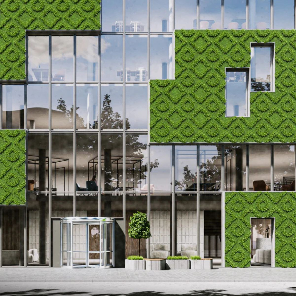 Enduraleaf Greenscape Diamond Wall Panel | UV Protected