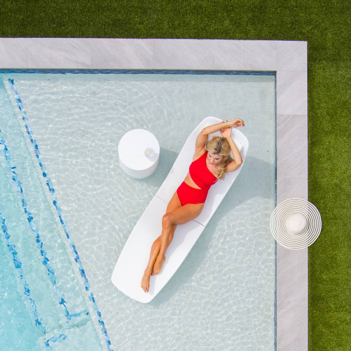 Laylo In-Pool Lounger Chair by Tenjam for Ledge Pools