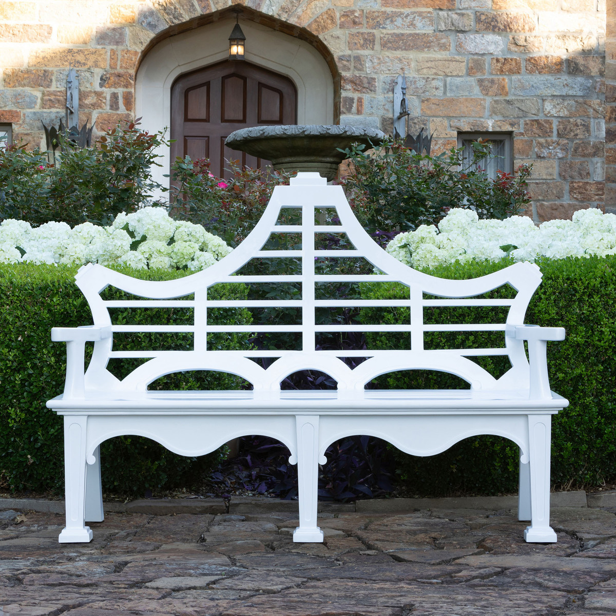 Newport White Luxury Rustproof Outdoor Bench