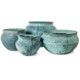 BELL JAR Planter | Blue Copper Fiberglass