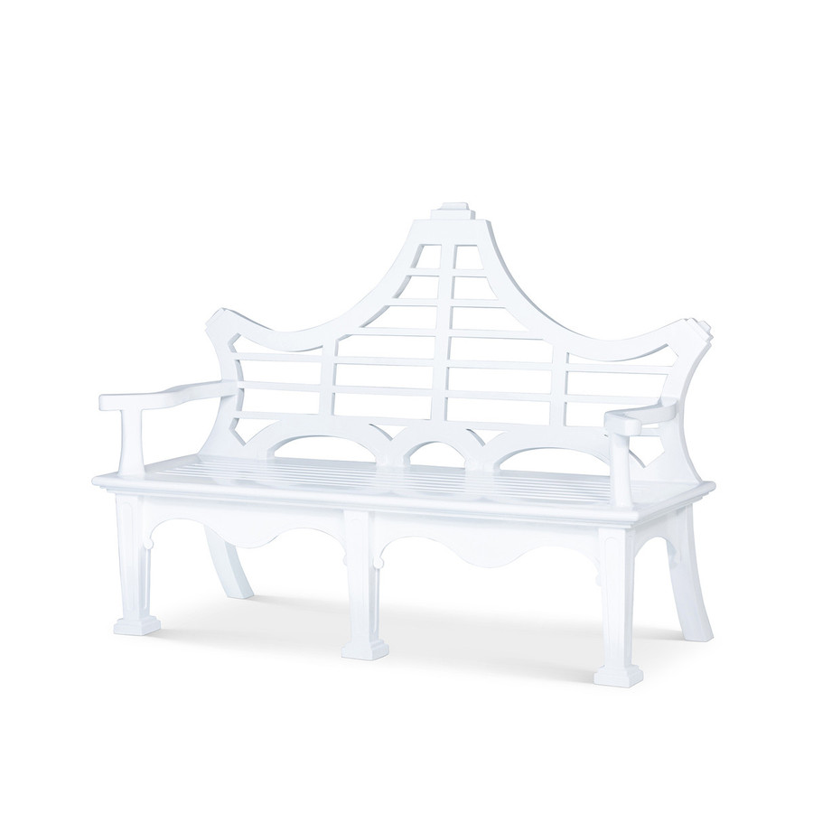 Newport Luxury Outdoor Garden Bench | White