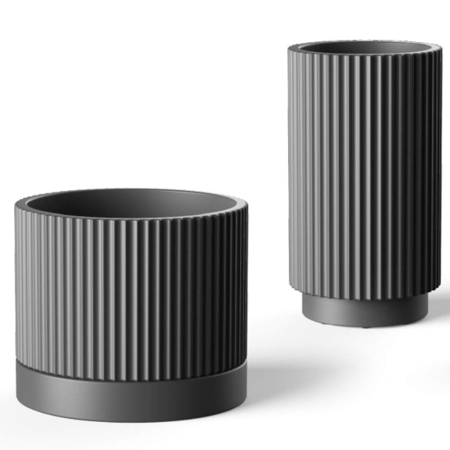 Ripple Poly Resin Stackable Planter