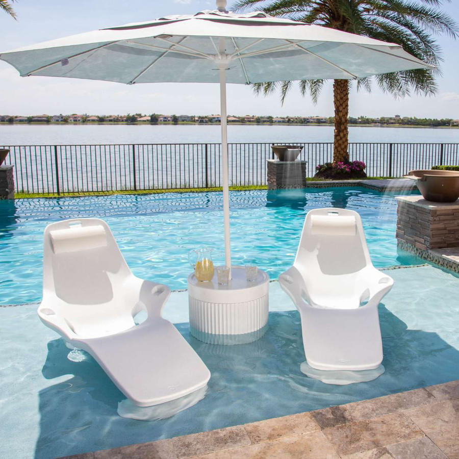 Tenjam Ripple Wide In-Pool Side Table for Tanning Ledges