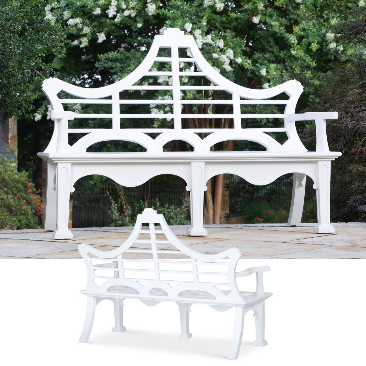 Newport White Luxury Rustproof Outdoor Bench