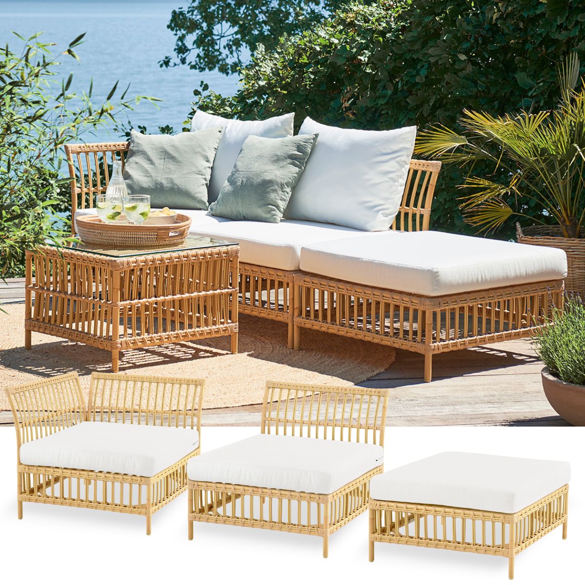 Maggie Outdoor Sofa and Sectional Components