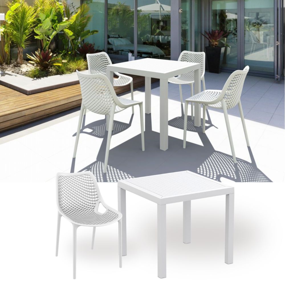 Breeze Outdoor Resin Dining Set - Table and Chairs