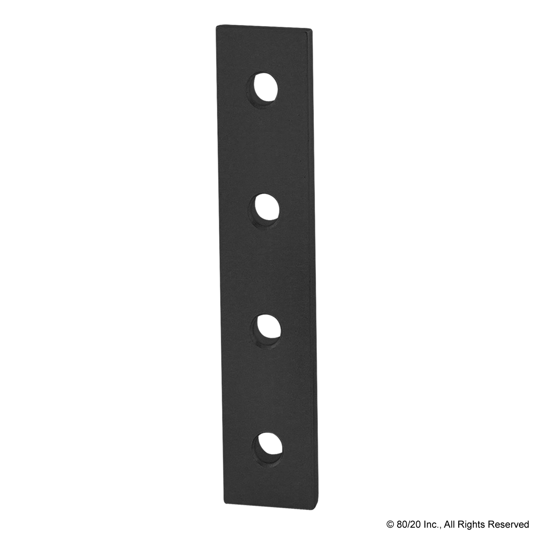 25-4117-Black | 25 Series 4 Hole - Straight Flat Plate | CPI Automation