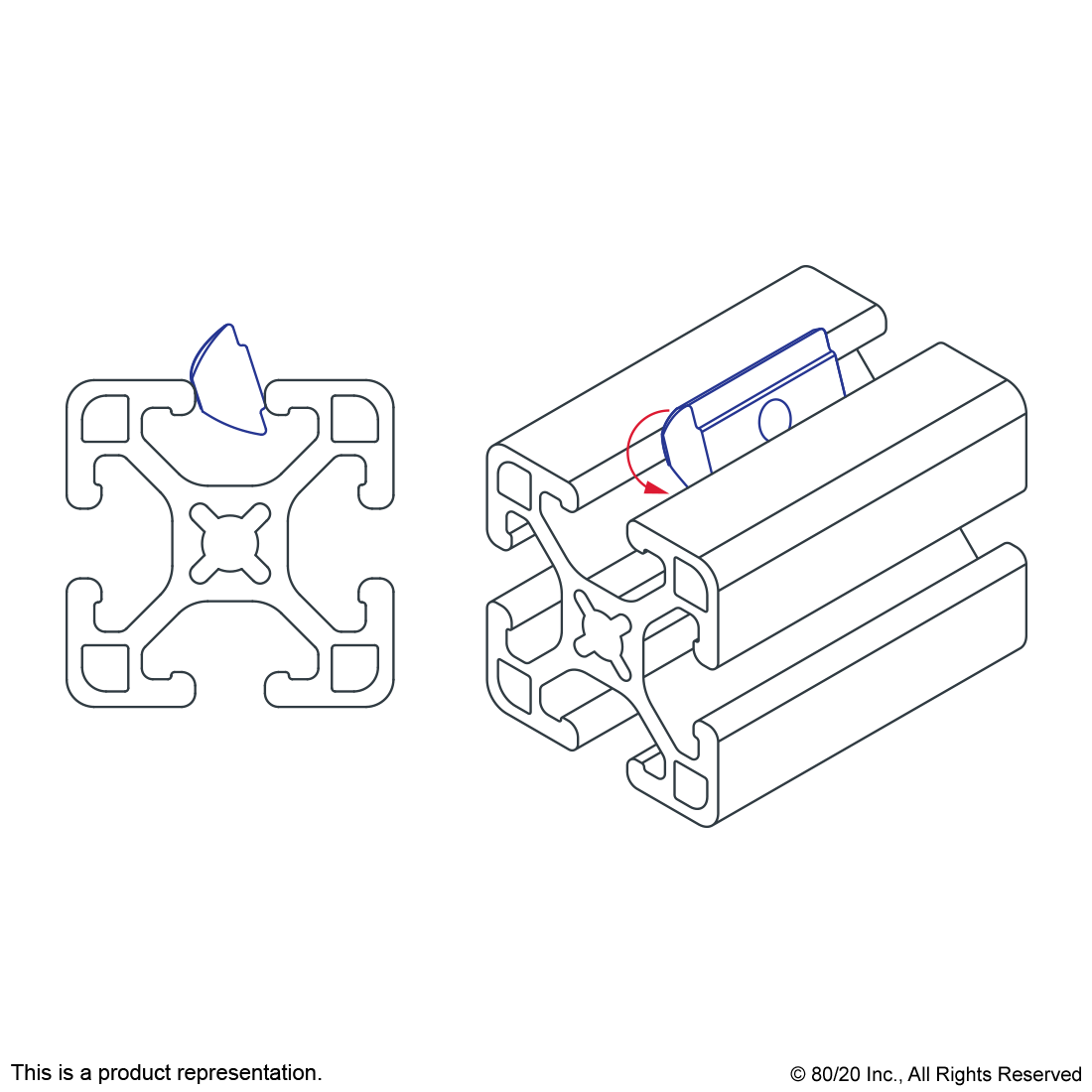 13041 | 5/16-18 Tall Self-Aligning Roll-in T-Nut with Spring Leaf | CPI ...