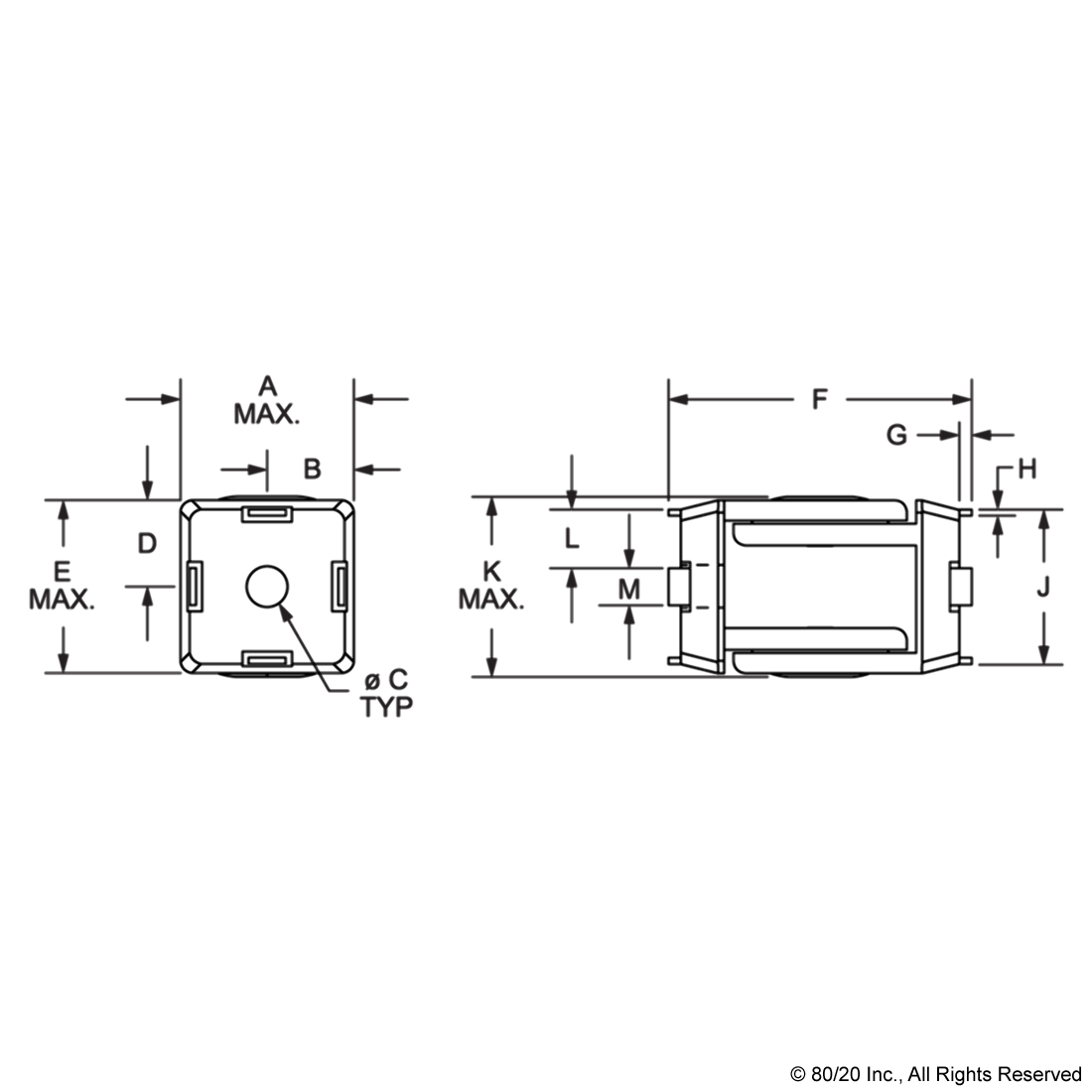 14016 | 30 Series 2 Hole - Pivot Joint | CPI Automation