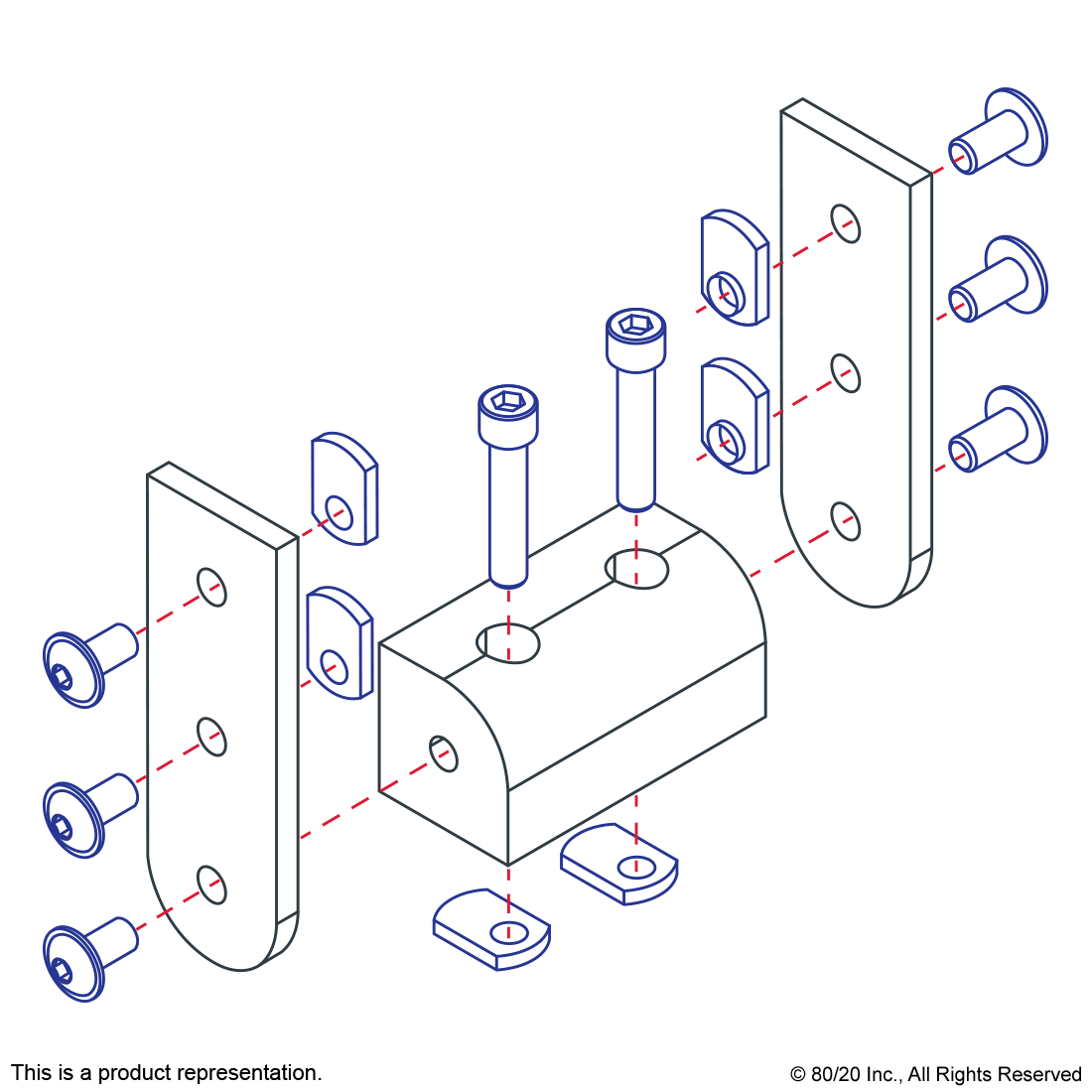 4406 | 15 Series Universal Right Angle Structural Pivot Assembly with ...