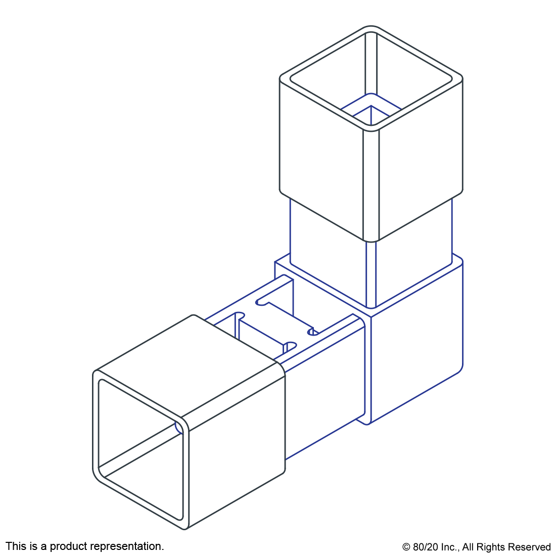 9220 | 2 Way - Corner Connector | CPI Automation