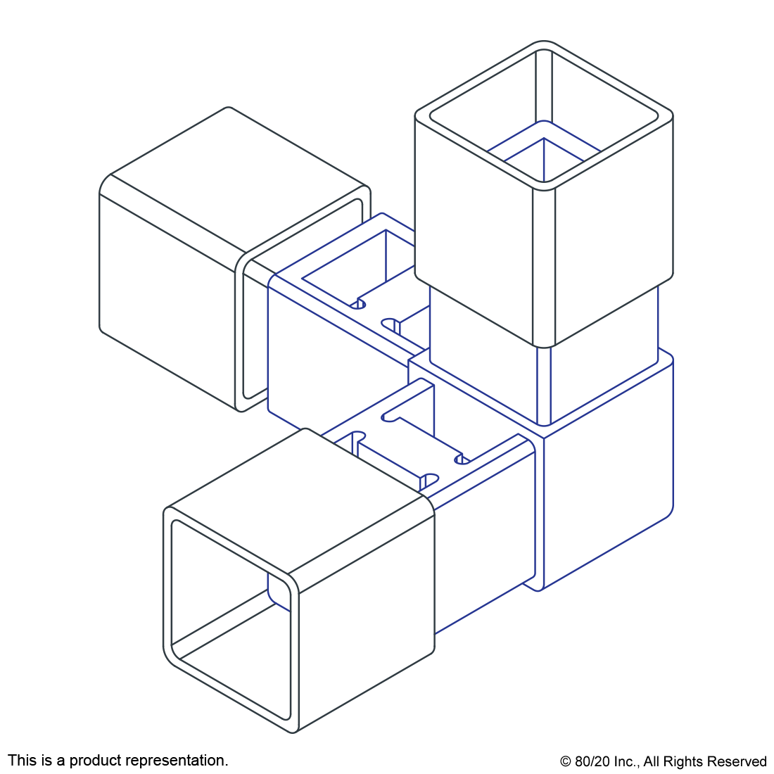 9250 | 3 Way - Corner Connector | CPI Automation
