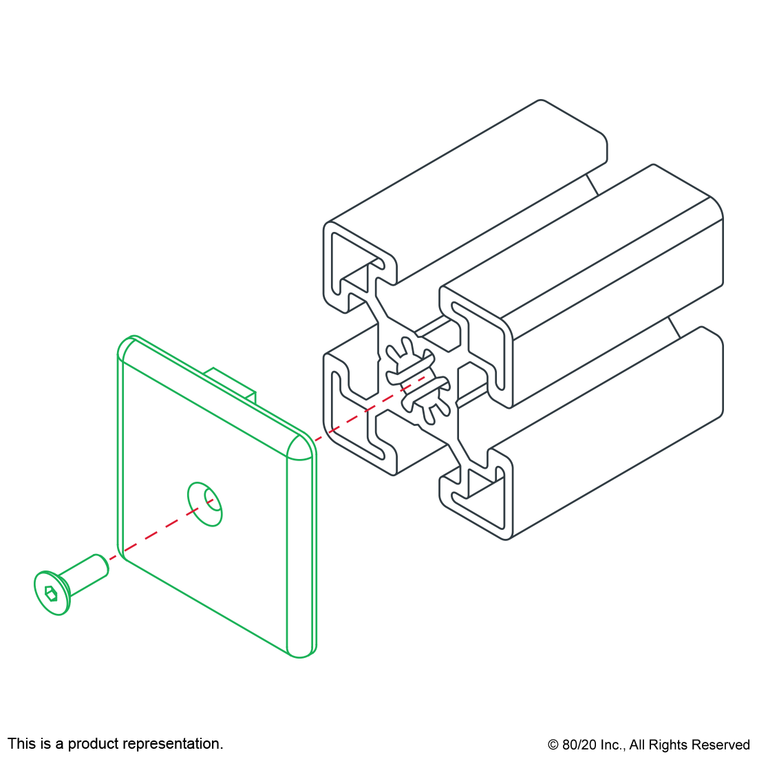 12279 | 30 Series Screw-On End Cap | CPI Automation