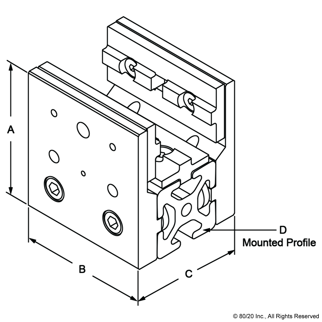 6871 | 15 Series Short - Single Mount Unibearing™ Assembly | CPI Automation