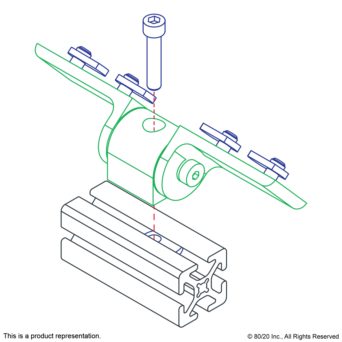 4169 | 10 Series Standard 90 Degree Dynamic Pivot Assembly with Dual "L ...