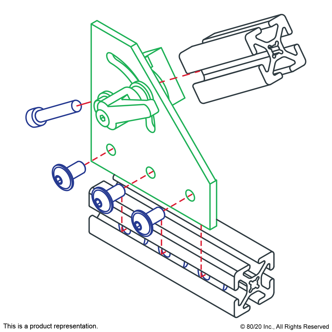 4139 | 10 Series 90 Degree Left Hand Pivot Bracket Assembly with "L ...