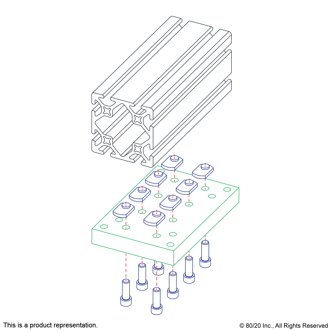 2148-Black | 15 Series Position Floor Lock Base Plate | CPI Automation