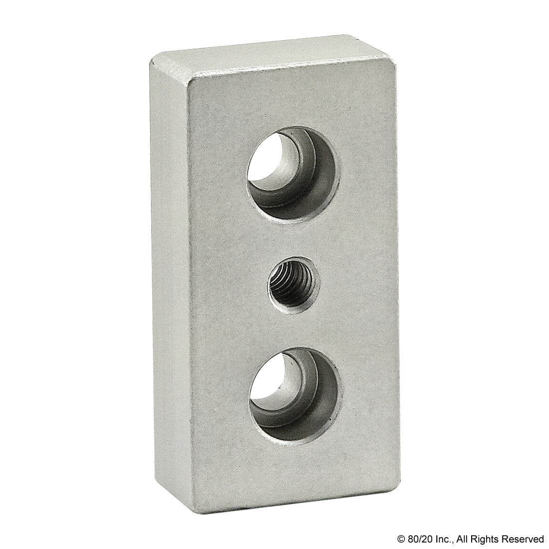 2128 | 10 Series 3 Hole - Center Tap Base Plate: 1.00" x 2.00" with 1/4 ...