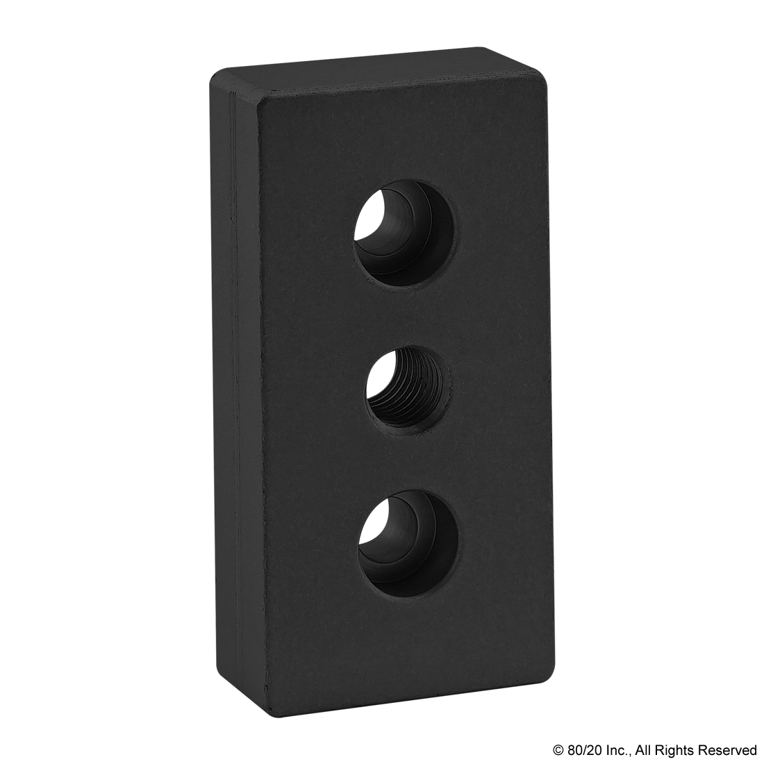 40-2135-Black | 40 Series 3 Hole - Center Tap Base Plate - 40mm x 80mm ...