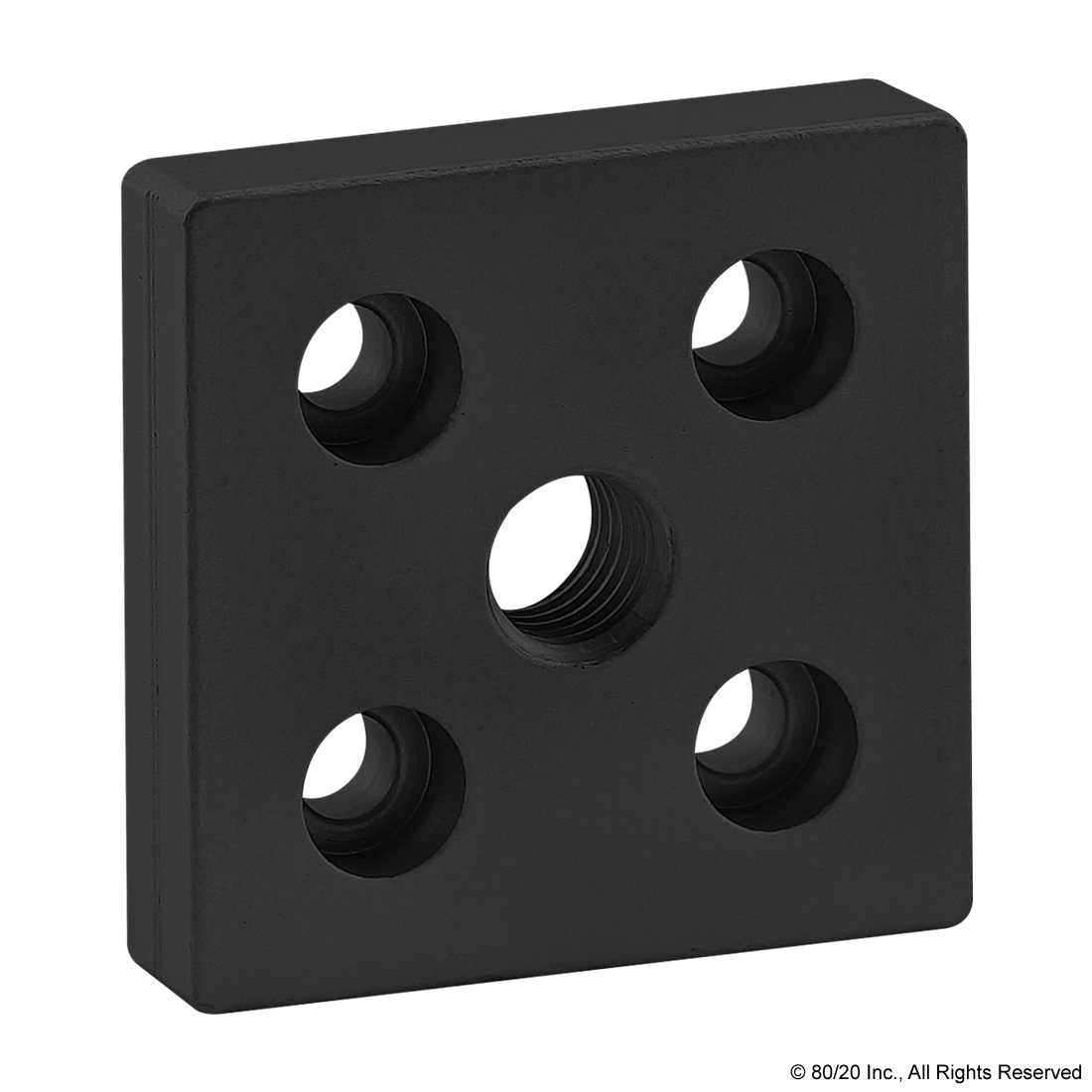 25-2139-Black | 25 Series 5 Hole - Center Tap Base Plate: 50mm x 50mm ...