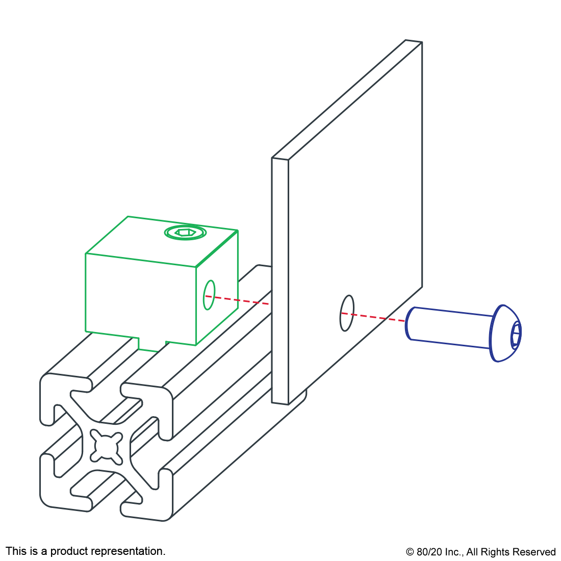 2425 | 15 Series Aluminum Panel Mount Block | CPI Automation