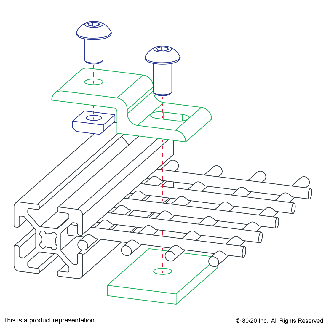 25-2491-Black | 25 Series Single Arm Narrow Mesh Retainer with Narrow ...